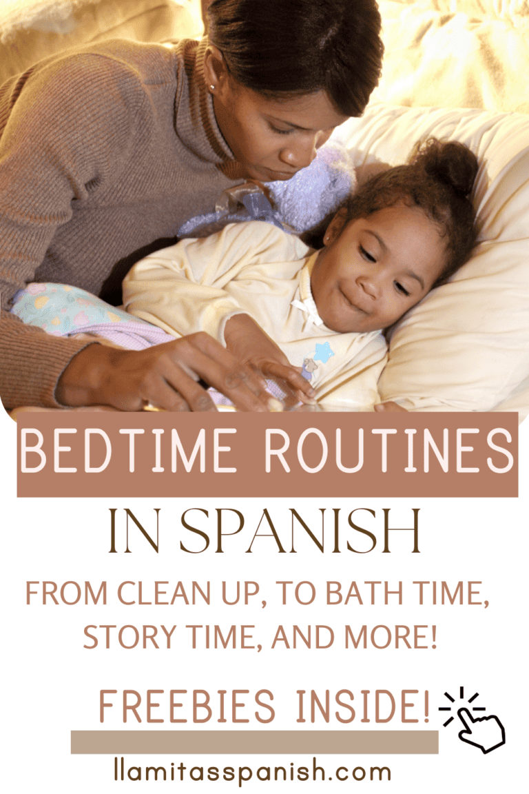 Bedtime Routines in Spanish - Llamitas Spanish.com