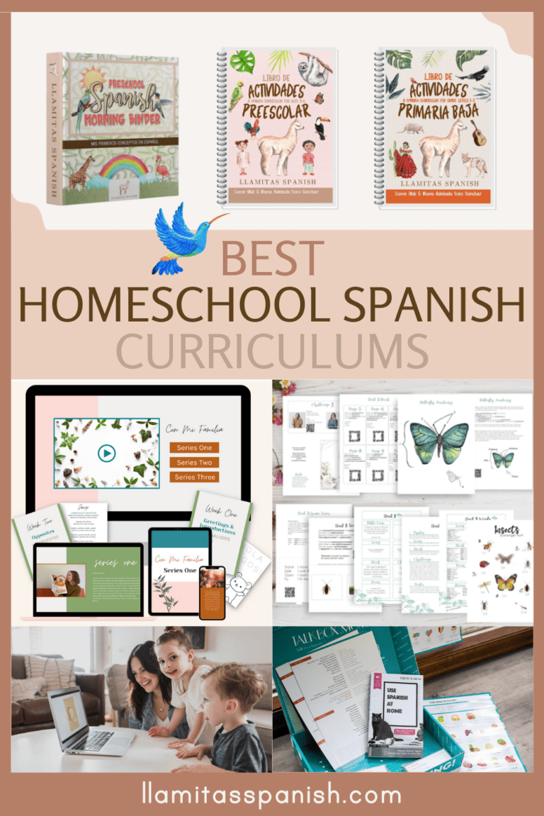 Best Homeschool Spanish Curriculums - Llamitas Spanish.com