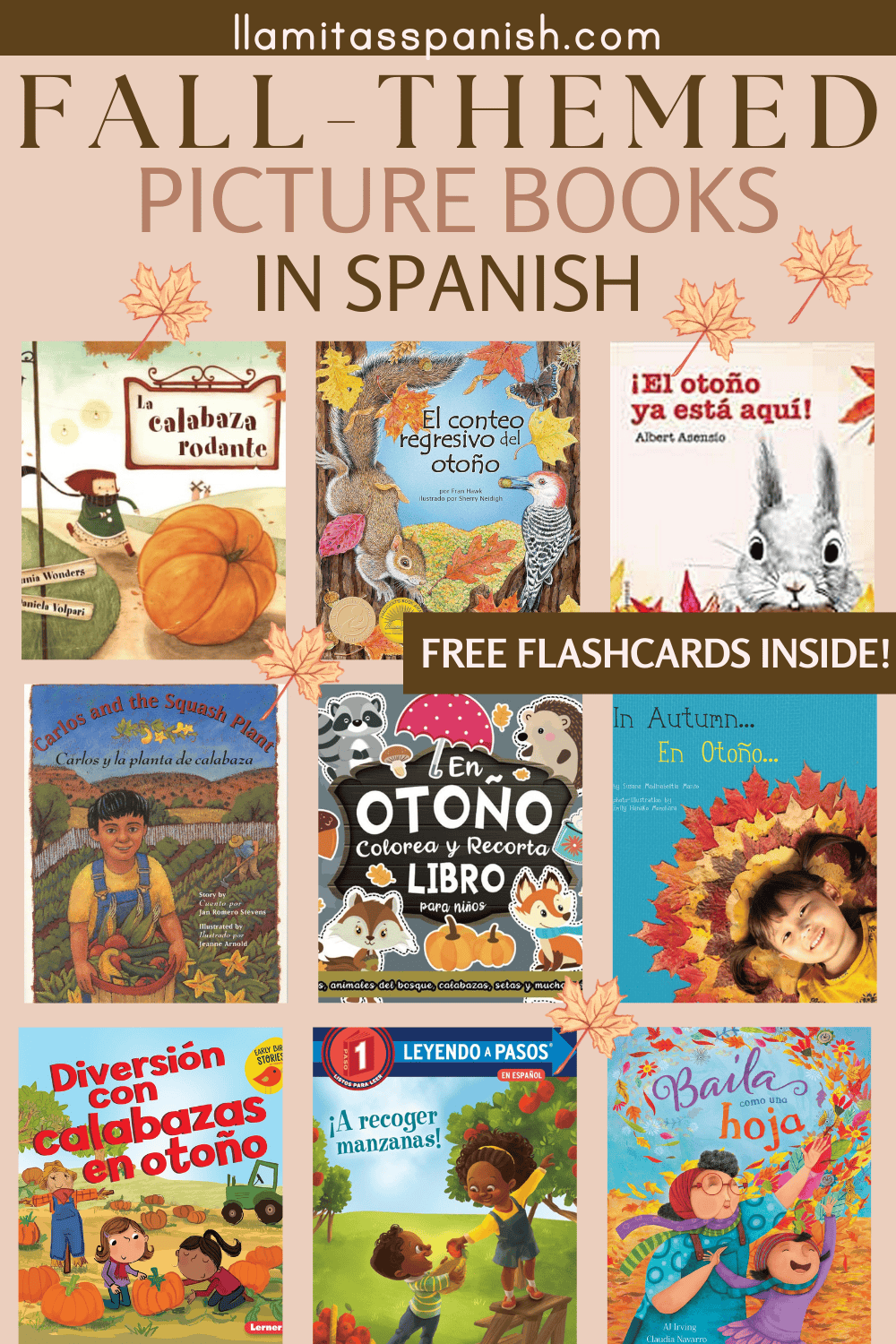 Fall Themed Spanish Books for Kids - Llamitas Spanish.com