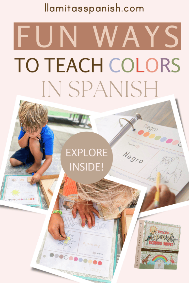 Colors in Spanish: Fun Activities for Kids - Llamitas Spanish.com
