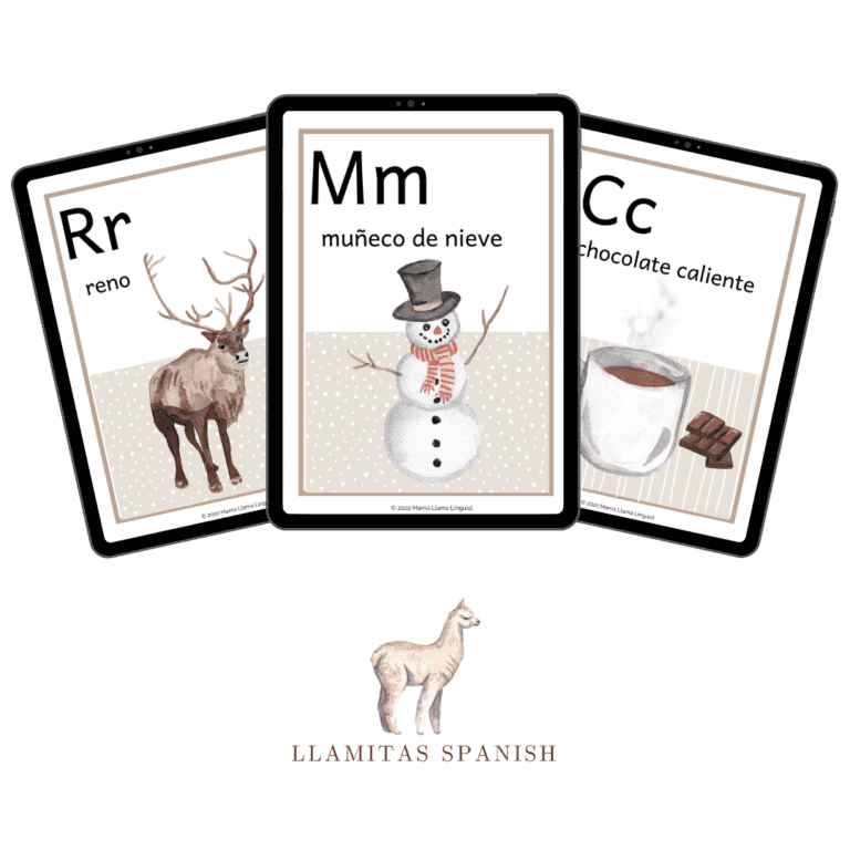 Spanish Winter Unit Study for Kids - Llamitas Spanish.com