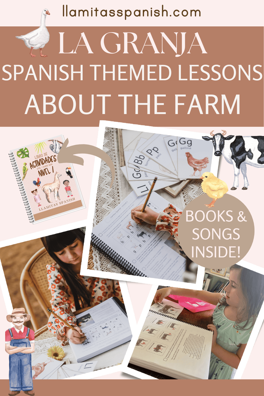 La granja: Spanish Lessons about the Farm - Llamitas Spanish.com