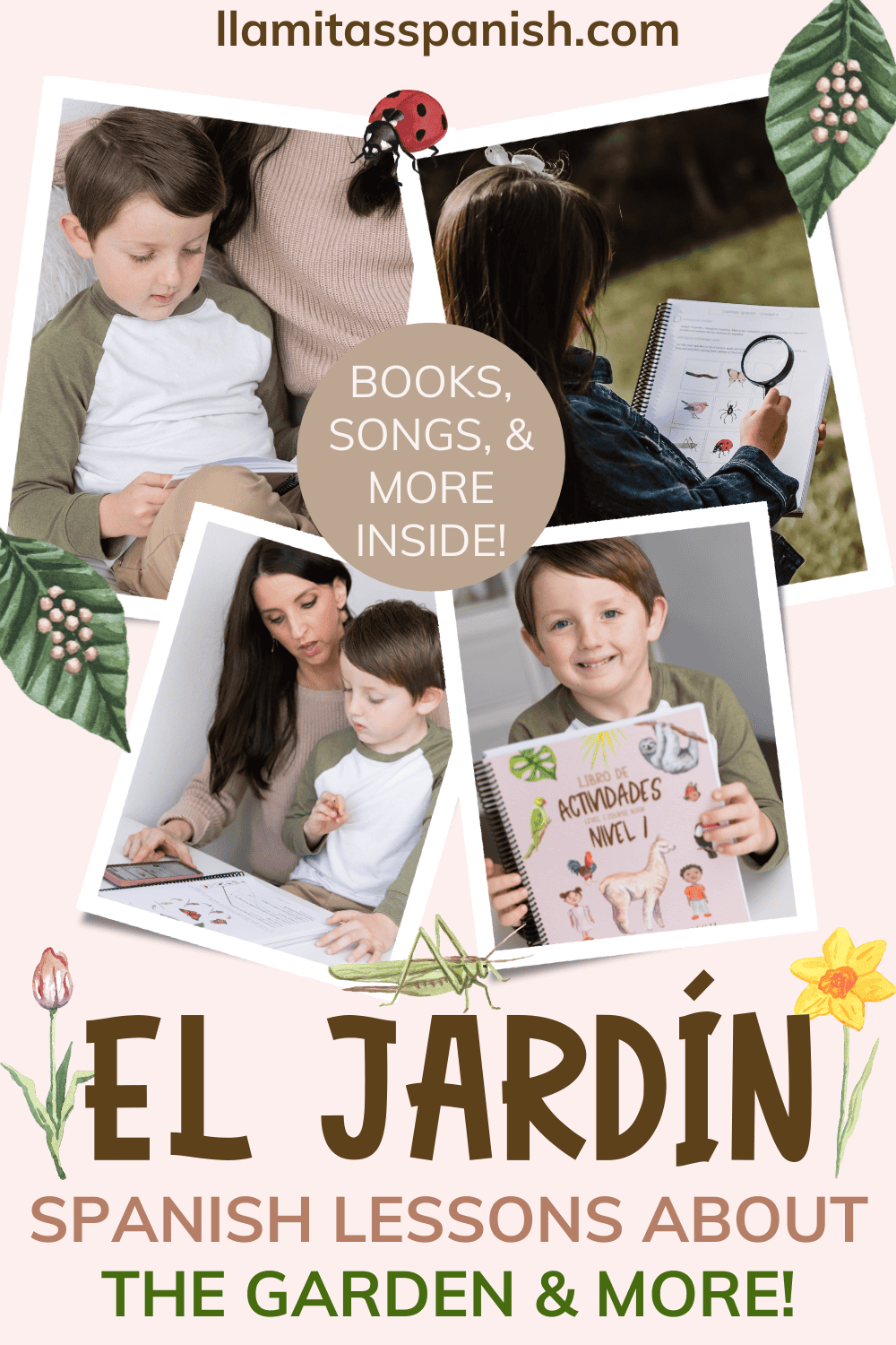 El jardín: Spanish Garden Lessons for Kids - Llamitas Spanish.com