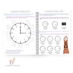 Telling the Time in Spanish - Llamitas Spanish.com