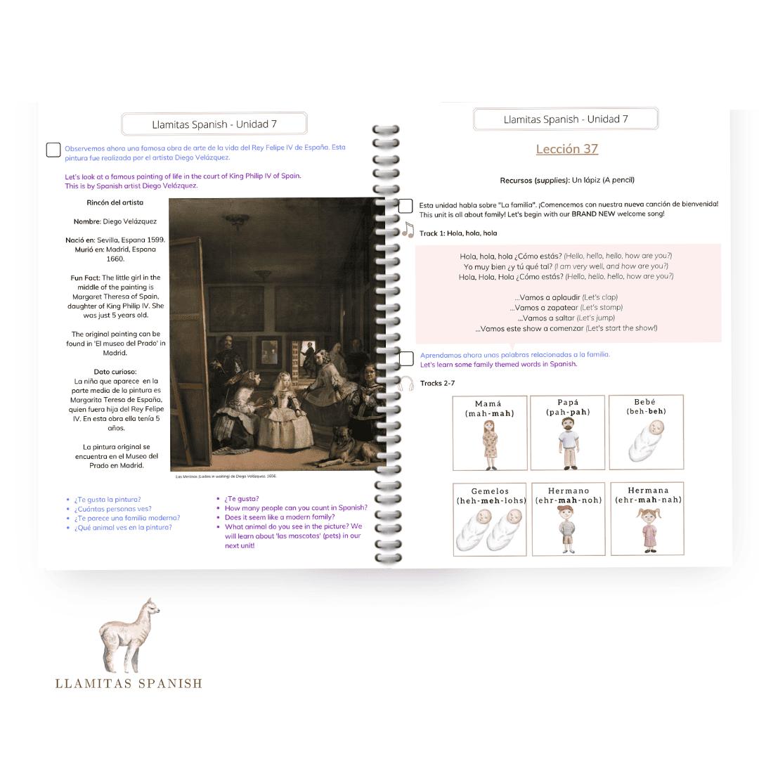 La familia: Spanish Lessons about Family - Llamitas Spanish.com