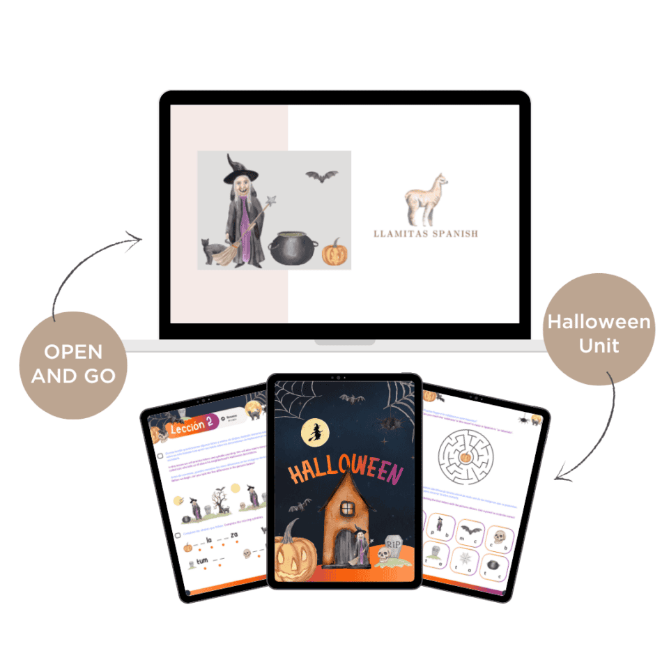 Spanish Halloween Books for Kids - Llamitas Spanish.com