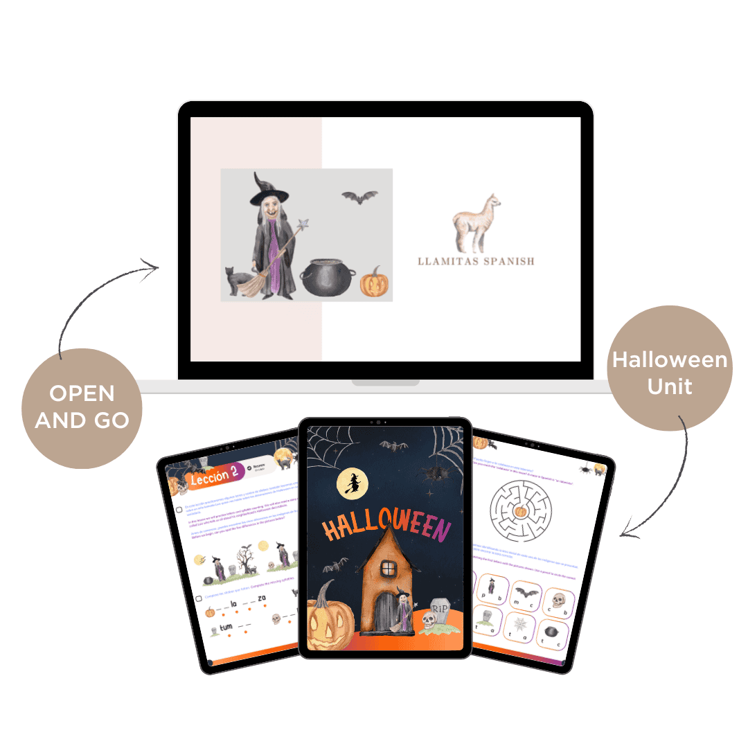 Spanish Halloween Books for Kids - Llamitas Spanish.com