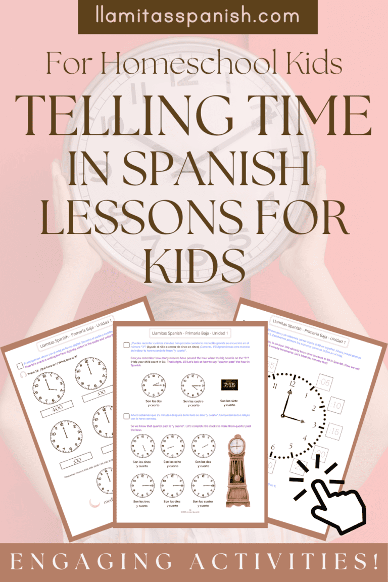 Telling the Time in Spanish - Llamitas Spanish.com
