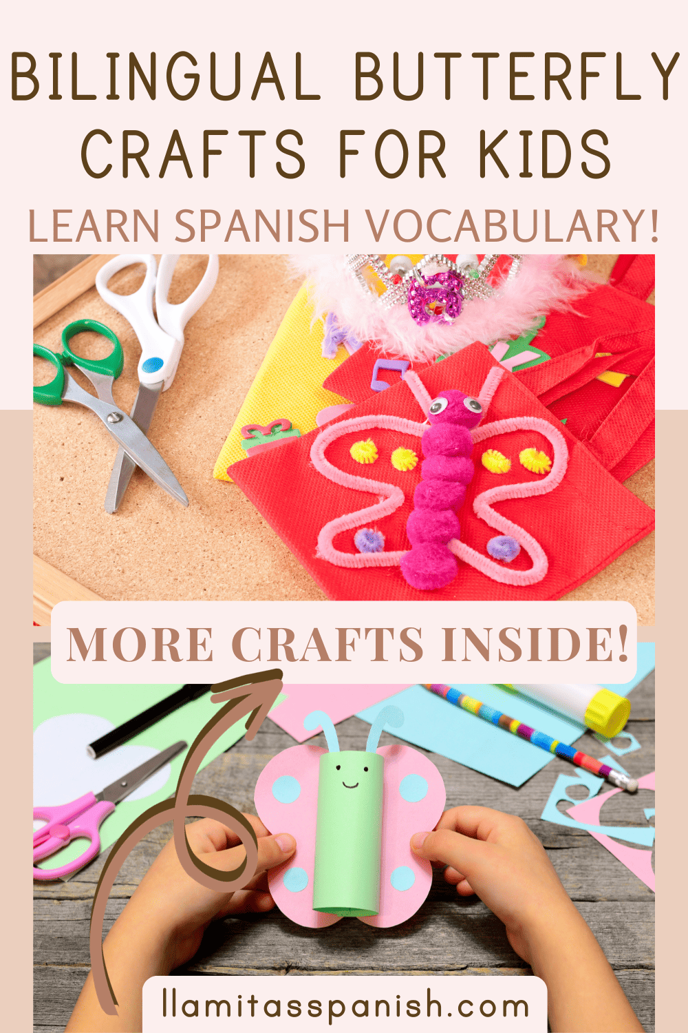 Las Mariposas: Easy Bilingual Butterfly Crafts - Llamitas Spanish.com