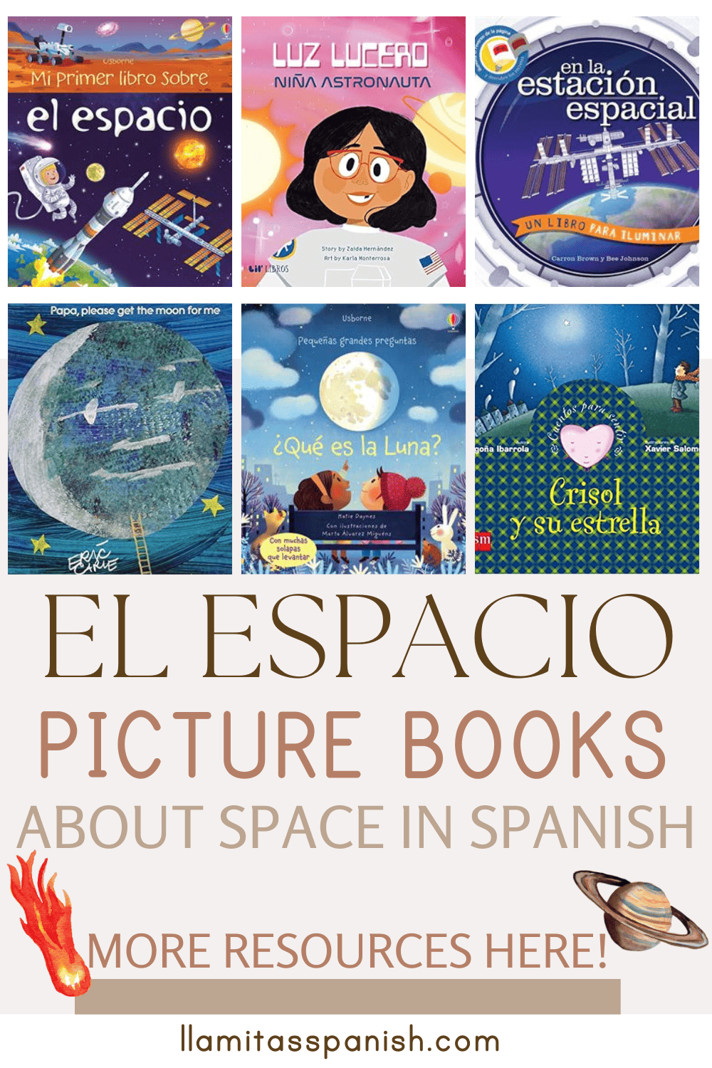 El Espacio: Space Unit Study in Spanish - Llamitas Spanish.com
