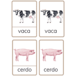 Spanish Montessori 3-Part Cards - Llamitas Spanish.com