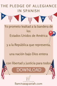 July 4th Spanish Printables for Kids - Llamitas Spanish.com