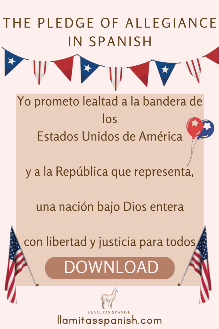 July 4th Spanish Printables for Kids - Llamitas Spanish.com