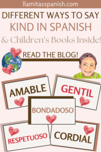 Spanish Books about Kindness - Llamitas Spanish.com