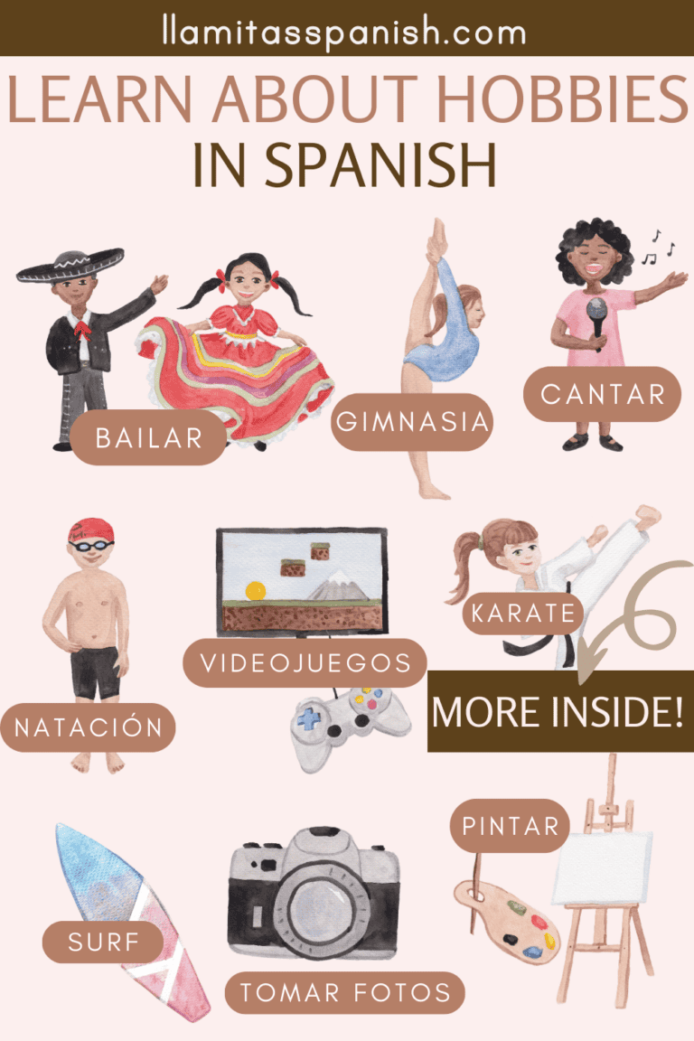 Learn About Hobbies in Spanish - Llamitas Spanish.com