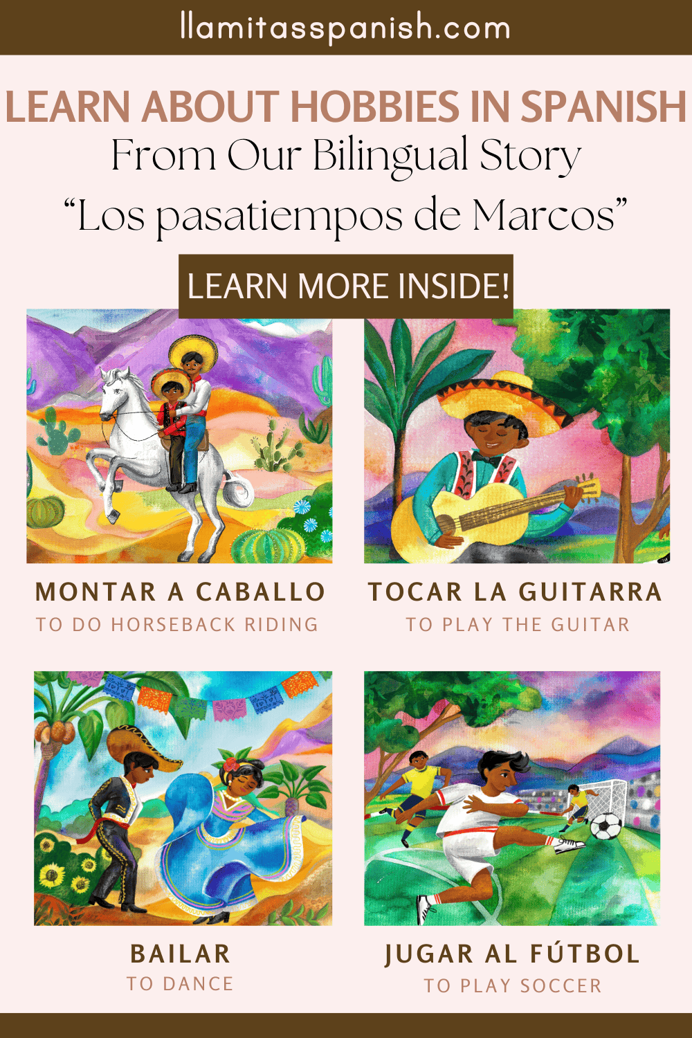 Learn About Hobbies in Spanish - Llamitas Spanish.com