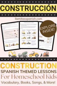 Learn about Construction Vehicles in Spanish - Llamitas Spanish.com