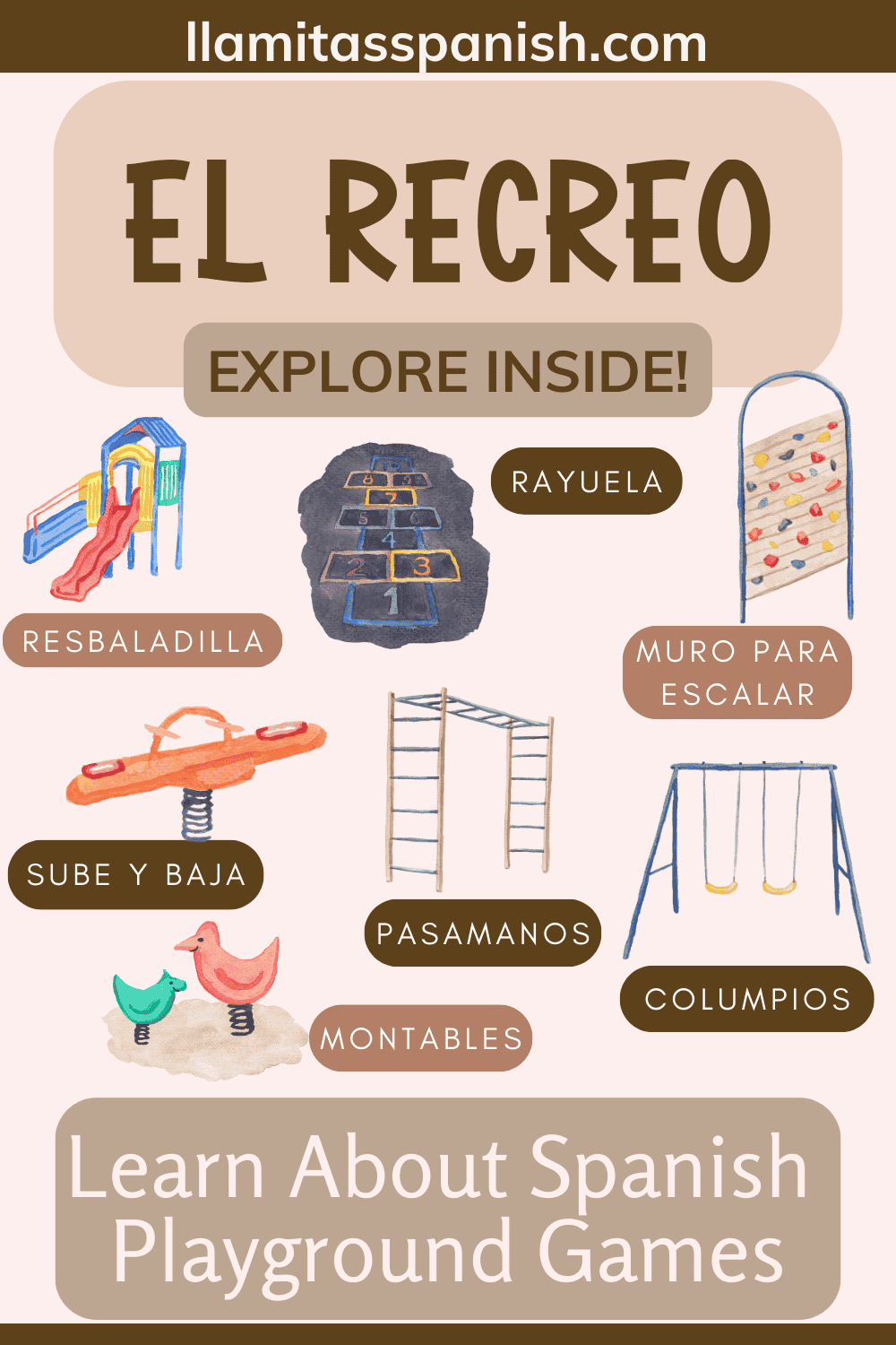 El recreo: Spanish Playground Games - Llamitas Spanish.com