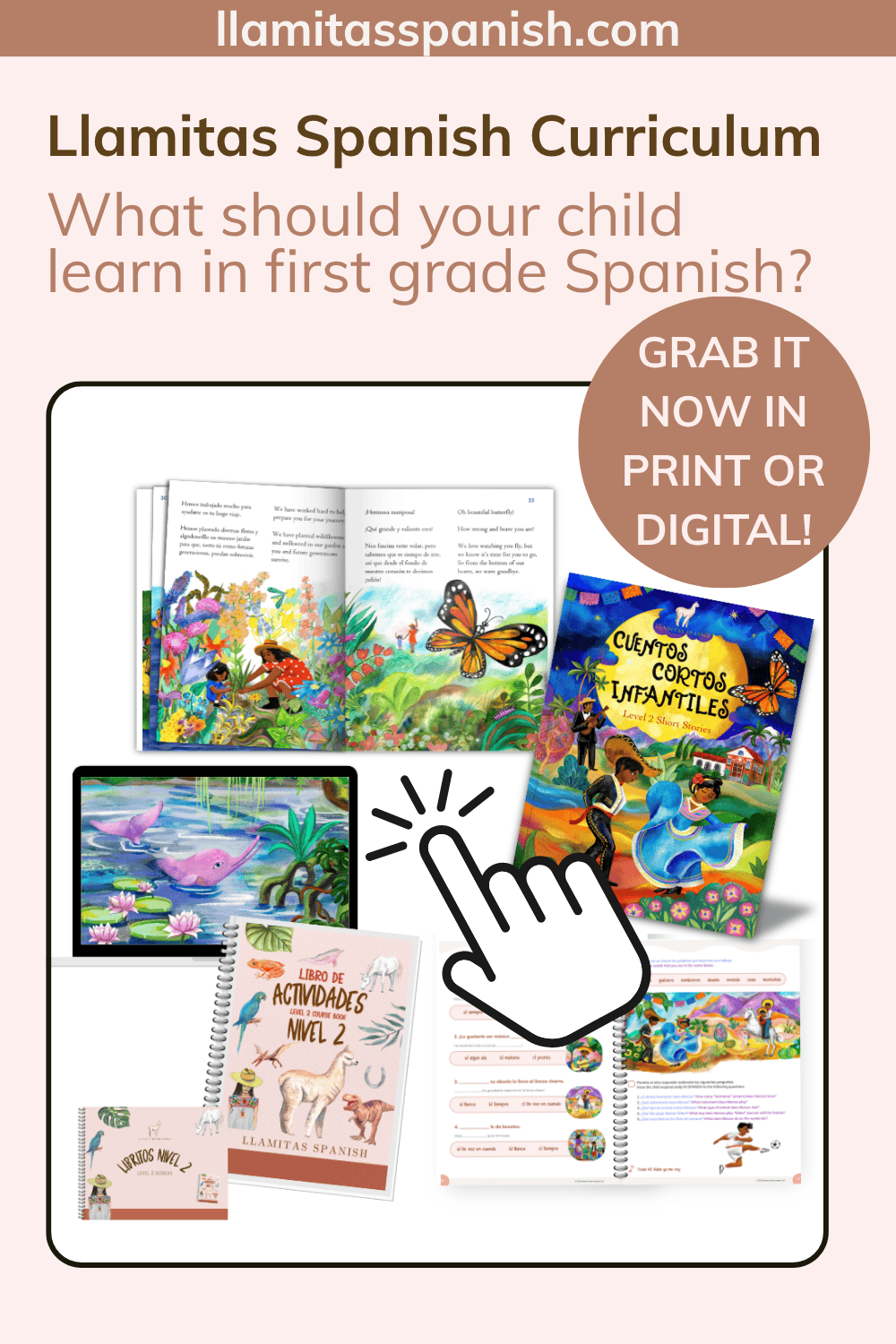 First Grade Homeschool Spanish Learning Goals - Llamitas Spanish.com